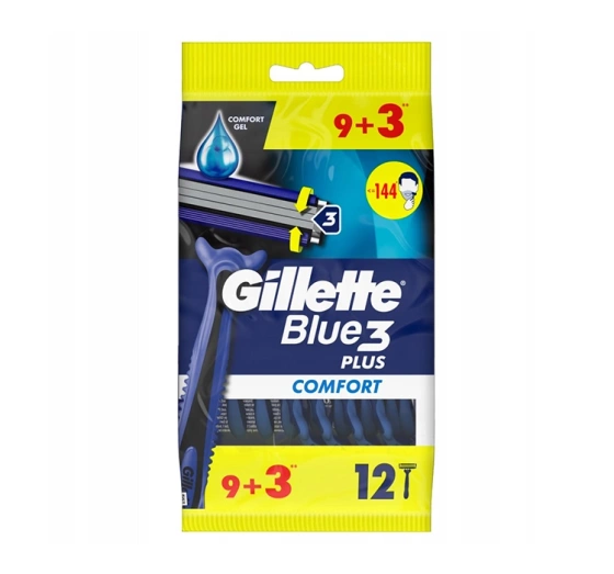 Gillette Blue3 Plus Comfort maszynka jednorazowa 12 sztuk - eZebra.pl