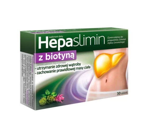 Aflofarm Hepaslimin z biotyną 30 tabletek - eZebra.pl