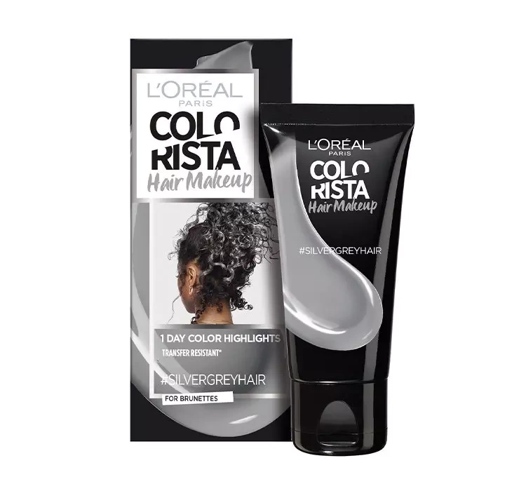 LOREAL COLORISTA HAIR MAKEUP FARBA ZMYWALNA SILVER GREY HAIR 30ML ...