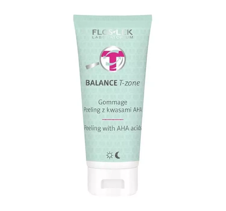 Floslek Balance T-Zone gommage peeling z kwasami AHA 125g - eZebra.pl