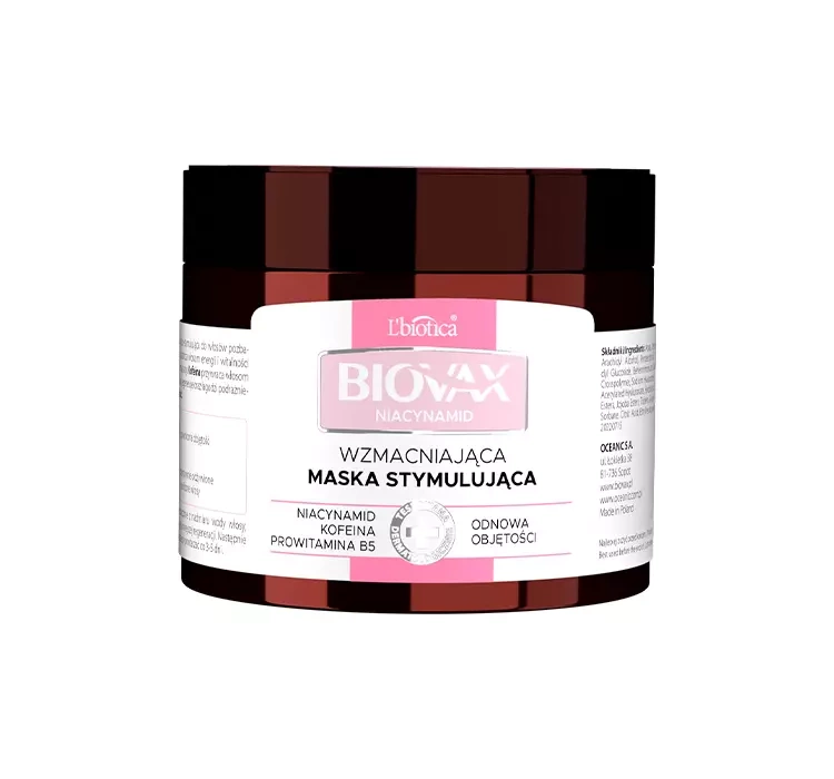 Biovax Niacynamid wzmacniająca maska stymulująca do włosów 250ml - eZebra.pl