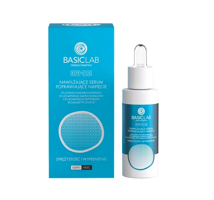 Nawilżające serum poprawiające napięcie 3% kwasu hialuronowego BasicLab Esteticus - eZebra.pl